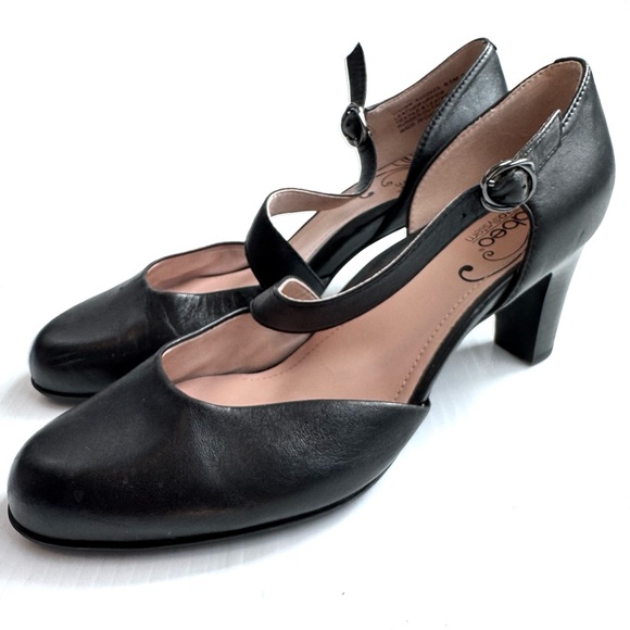 Abeo | Shoes | Abeo Bio System Vivian Heeled Shoes Black Leather Womens ...